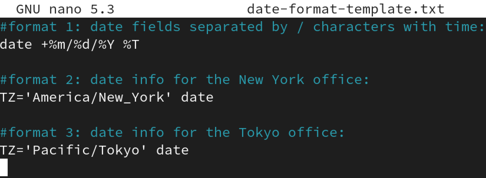 Formatting tricks for the Linux date command